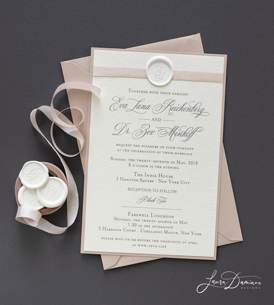 How to Word a Wedding Invitation - lauradamianodesigns.com